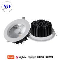 China 35W 100lm/W LED Spot Down Light Anti-Glare CCT Adjustable CRI90 Triac /0-10V/Dali-2/Tuya Zigbee Dimmable Beam Angle 60° Recessed COB for Commercial and Recidential Places for sale