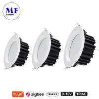 China Dimmable 7W 100lm/W LED Spot Down Light CCT Adjustable CRI90 Triac /0-10V/Dali-2/Tuya Zigbee Beam Angle 60° Recessed Anti-Glare SMD for Commercial and Residential Places for sale