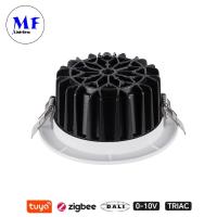 China Dimmable 7W 100lm/W LED Spot Down Light CCT Adjustable CRI90 Triac /0-10V/Dali-2/Tuya Zigbee Beam Angle 60° Recessed Anti-Glare SMD for Commercial and Residential Places for sale
