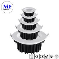China 50W High Power COB LED Downlight Recessed 100LM/W Dimmable IP40 Indoor CCT Adjustable Anti Glare Ceiling Down Light For Commercial Lighting for sale