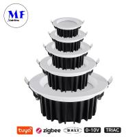 China 15W 100lm/W LED Spot Down Light CCT Adjustable CRI90 Triac /0-10V/Dali-2/Tuya Zigbee DimmableBeam Angle 60° Recessed Anti-Glare SMD for Commercial and Residential Places for sale