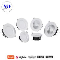 China 15W 100lm/W LED Spot Down Light CCT Adjustable CRI90 Triac /0-10V/Dali-2/Tuya Zigbee DimmableBeam Angle 60° Recessed Anti-Glare SMD for Commercial and Residential Places for sale