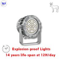 China Factory Price ATEX Certified Explosion Proof Flood Light, Oil Gas LNG Chemical Plant Minging LED Explosion Proof Highbay Light, IP66 Ik08 Die-Cast Aluminum for sale
