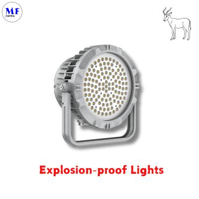 China 240W LED Explosion Proof Flood Light  Atex Certified IP66 Ik08 Durable Round Robust 240W LNG Oil Gas Industrial Marine Platform Mining Chemical Industrial for sale