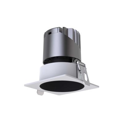 China IP20 IP40 Office White Downlights, Square LED Down Light with Dali-2, Triac & 0-10V Multi Dimming Control, Factory Price Commercial Bathroom Spot Light for sale