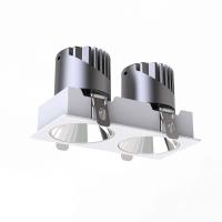 China Double Heads IP20 Frameless LED Down Light Triac 0-10V Dali-2 Dali Dt6 Dt8 Dimmable Anti Glare Ceiling Spot Light for sale