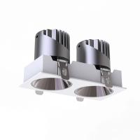 China Double Heads IP20 Frameless LED Down Light Triac 0-10V Dali-2 Dali Dt6 Dt8 Dimmable Anti Glare Ceiling Spot Light for sale
