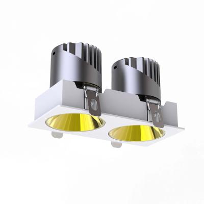 China Frameless Anti Glare Spot Light-Double Heads IP20 LED Down Light Support Triac, 0-10V, Dali-2, Dali Dt6, Dt8 Dimmable Light for sale