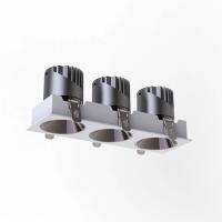 China Anti-Glare Frameless Triple Heads IP20 Dimmable LED Down Light Compatible Triac, 0-10V, Dali-2, Dt6, Dt8 Spot Light for sale