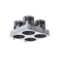 China IP20 Frameless Four-Head Anti-Glare Dimmable LED Down Light Support Triac 0-10V Dali-2 Dt6 Dt8 Spot Light for sale