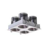 China IP20 Frameless Four-Head Anti-Glare Dimmable LED Down Light Support Triac 0-10V Dali-2 Dt6 Dt8 Spot Light for sale