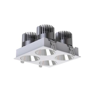 China Factory Price Frameless Four-Head Anti-Glare Light, IP20 LED Down Light Dimmable Triac 0-10V Dali-2 Dt6 Dt8 Spot Light for sale