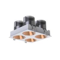 China Factory Price Frameless Four-Head Anti-Glare Light, IP20 LED Down Light Dimmable Triac 0-10V Dali-2 Dt6 Dt8 Spot Light for sale