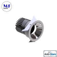 China Factory Price Dimmable Spring Leaf 20W 25W 30W Various Metallic Color Reflector Bathroom Frameless Recessed Anti-Glare Spot LED Down Light for sale
