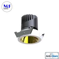 China Factory Price Dimmable Spring Leaf 20W 25W 30W Various Metallic Color Reflector Bathroom Frameless Recessed Anti-Glare Spot LED Down Light for sale