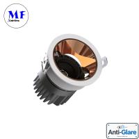China Factory Price Dimmable Spring Clip 20W 25W 30W Various Metallic Color Reflector Bathroom Frameless Recessed Anti-Glare Spot LED Down Light for sale