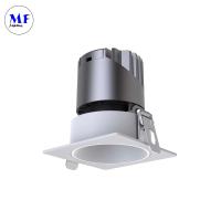 China High CRI Square LED Recessed Spotlight Downlight IP44 Anti-Glare 15°Adjustable Triac 0-10V Dali-2 Dimmable Ceiling Down Light 12W for sale