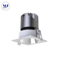 China High CRI Square LED Recessed Spotlight Downlight IP44 Anti-Glare 15°Adjustable Triac 0-10V Dali-2 Dimmable Ceiling Down Light 12W for sale