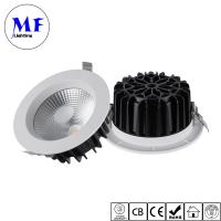 China Factory Price 50W High Power Recessed COB LED Downlight 100lm/W Dimmable IP40 Indoor CCT Adjustable Anti Glare Ceiling Down Light for Commercial Lighting for sale