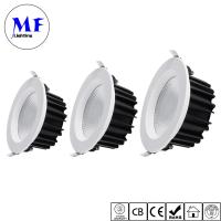 China Factory Price 50W High Power Recessed COB LED Downlight 100lm/W Dimmable IP40 Indoor CCT Adjustable Anti Glare Ceiling Down Light for Commercial Lighting for sale