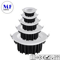 China Factory Price 50W High Power Recessed COB LED Downlight 100lm/W Dimmable IP40 Indoor CCT Adjustable Anti Glare Ceiling Down Light for Commercial Lighting for sale