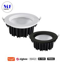 China Factory Price IP40 CCT Adjustable Triac Dali Tuya Dimmable Smart Zigbee 7W 50W COB LED Recessed Spot Down Light for Kitchen Industrial Retail Commercial Spaces for sale
