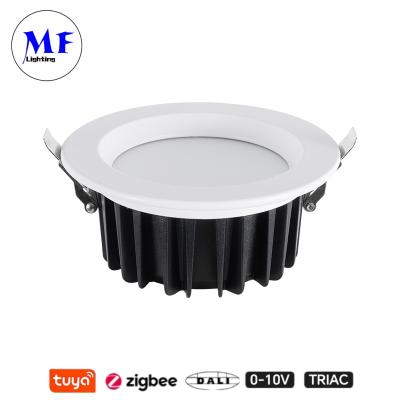 China Factory Price IP40 CCT Adjustable Triac Dali Tuya Dimmable Smart Zigbee 15W SMD LED Recessed Spot Down Light for Kitchen Industrial Retail Commercial Spaces for sale