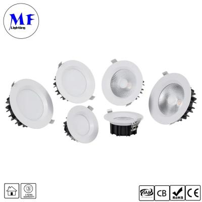 China 5W CRI90 100lm/W Wide Beam Angle 120° Triac /0-10V/Dali-2/Tuya Zigbee Dimmable LED Spot Downlight Recessed Anti-Glare SMD LED Down Light for Commercial Places for sale