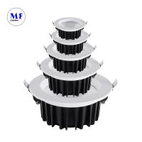 China Factory Price COB LED Recessed Downlight IP40 Milky PC Diffuser 60° Beam Angle Triac 0-10V Dali-2 Dali Dt8 Tuya Zigbee Dimmable 10W Down Light for sale