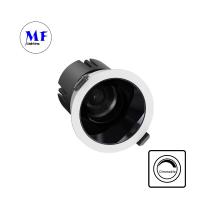 China Anti-Glare COB Recessed LED Spot Downlight Optical Lens,15-55° Beam Angle,0-30° Adjustable Illumination,110Vac 5CCT DIP & 200-240VAC Dimmable Recessed Spotlight for sale