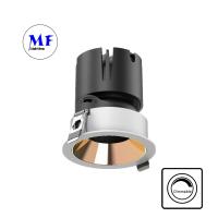 China Anti-Glare COB Recessed LED Spot Downlight Optical Lens,15-55° Beam Angle,0-30° Adjustable Illumination,110Vac 5CCT DIP & 200-240VAC Dimmable Recessed Spotlight for sale