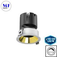 China 110-120LM/W High Lumen LED Down Light Anti-glare Triac Dali TUYA Dimmable Optical Lens Design for Bathroom Industrial Retail Commercial Spaces for sale