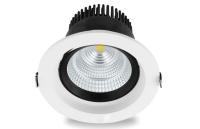 China 40W Dimmable COB LED Down Light  3300LM CRI 80  60 degree IP20 TUV-CE Approved for sale