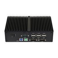 China Black Industrial Rugged Mini Pcs 7RS232 Fanless Embedded Small Computer Manufacturers for sale