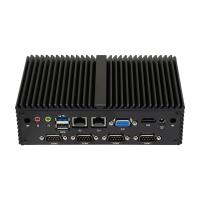 China Black Industrial Rugged Mini Pcs 7RS232 Fanless Embedded Small Computer Manufacturers for sale