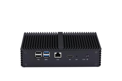 China Fanless Mini PC Firewall Intel J3455 Quad Core 4 Gigabit LAN 1600MHz for sale