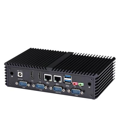 China Broadwell Fanless Industrial Mini PC Intel Core i5 5200U 2.2GHz 2 LAN 6 COM for sale