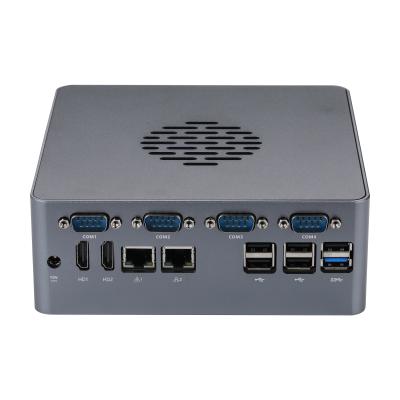 China Intel Core i5-6400 32GB 2133MHz Mini PC 4xCOM Dual LAN 3 Display Fanless Office Computer for sale