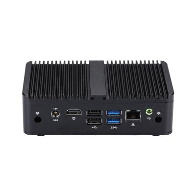 China Fanless Mini PC Intel Celeron J4105 4GB RAM Dual RS232 RS485 Industrial Computer for sale