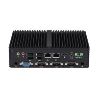 China Intel J6412 Fanless Industrial Mini PC 6 COM RS232 RS485 Dual LAN GPIO VGA for sale