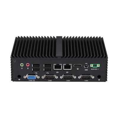 China Intel Celeron J6412 Fanless Industrial Mini PC 5xCOM RS232 2xLAN 178mm Rugged Computer for sale