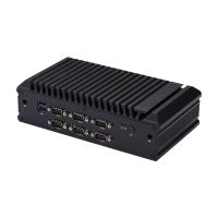 China Industrial Mini PC 6 RS232 Ports 2 Intel 2.5G LAN Fanless Embedded Computer for sale