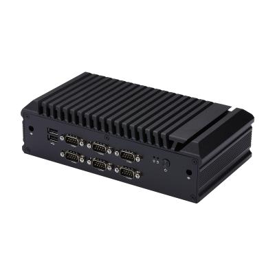 China Intel Pentium Gold 5405U Industrial Mini PC 2.5GbE LAN 6 RS-232 Fanless for sale