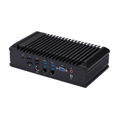 China Industrial Mini PC 6 RS232 Ports 2 Intel 2.5G LAN Fanless Embedded Computer for sale
