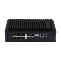 China Intel Atom C3758R Fanless Mini PC 5x2.5GbE LAN 4x10G SFP+ Firewall Router for sale