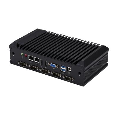 China Intel Core i5 6200U 6 COM Ports Fanless Industrial Mini PC 2400MHz for sale