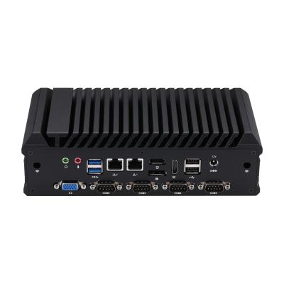 China Fanless Intel Core i5 1235U Industrial Mini PC 6 RS-232 2.5Gb LAN for sale