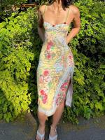 China Stylish Knee Length Tight Dress Outfit  XL Size V Neck Tight Dress Latest Fashion for sale