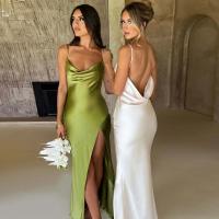 China Beautiful Long Slip Dress For Women Comfortable Elegant White Long Dress for sale