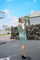 China Knit Sexy Tight Dresses Camisole Vest Tight Slip Dress Wrap Hip Skirt for sale